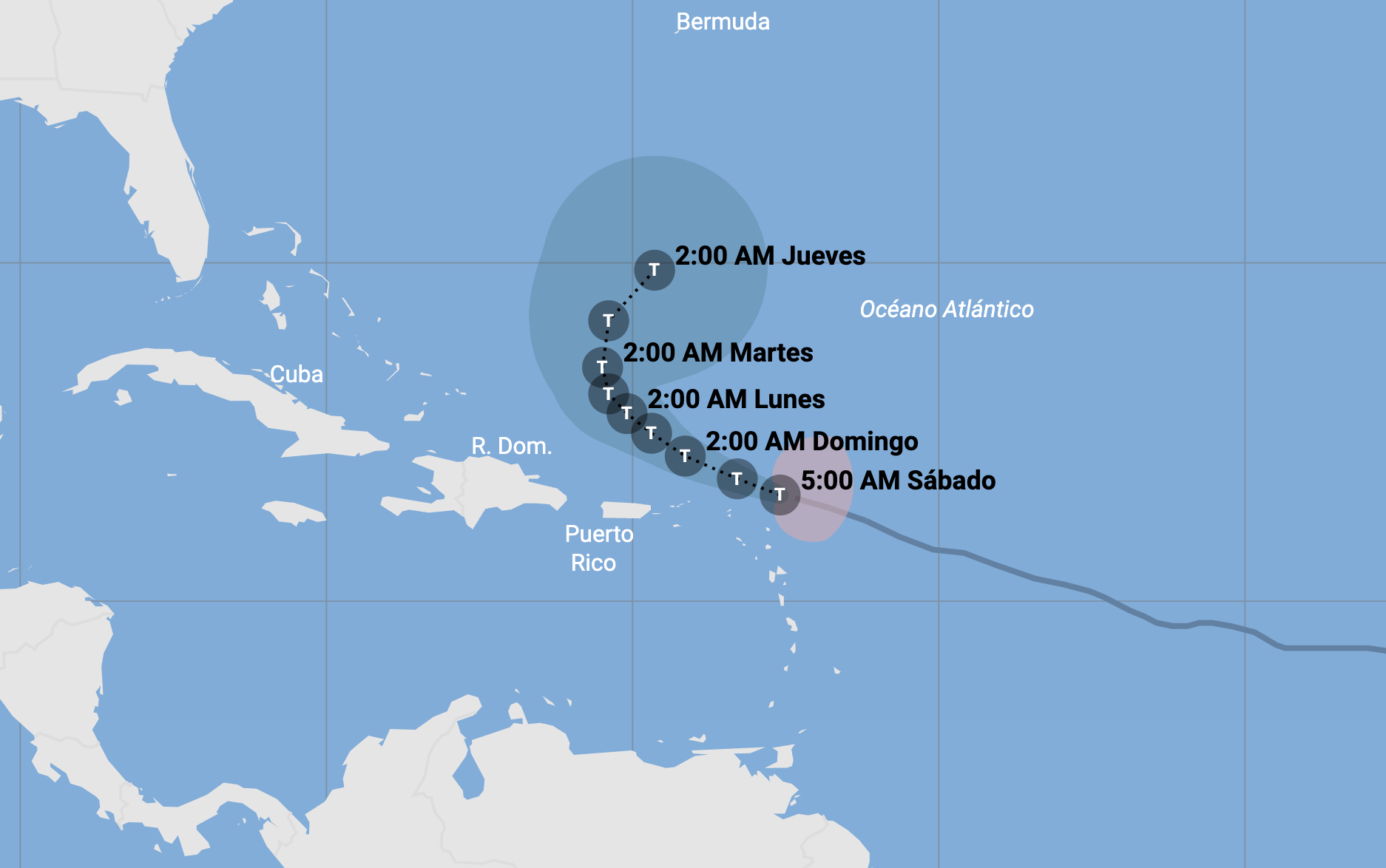 En vivo: Sigue la trayectoria actualizada de la tormenta tropical Earl | Noticias Univision ...